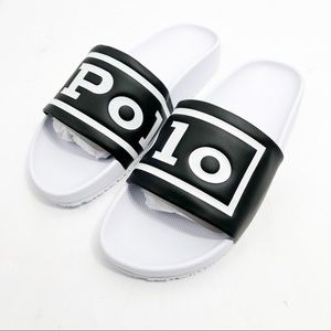 Polo Ralph Lauren | Shoes | Polo Ralph Lauren Cayson Logo Pool Slide ...